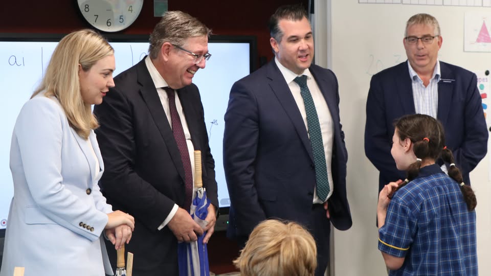 Mancel College Visit with Michael Sukkar MP - Sen Paul Scarr